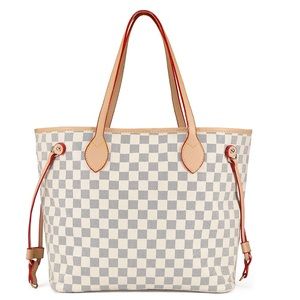 Bags | Checkered Tote With Wristlet | Poshmark